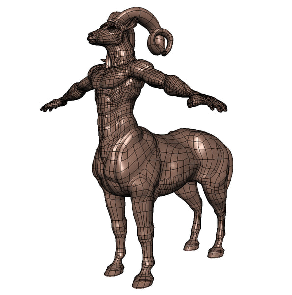 3d model mythological satyr