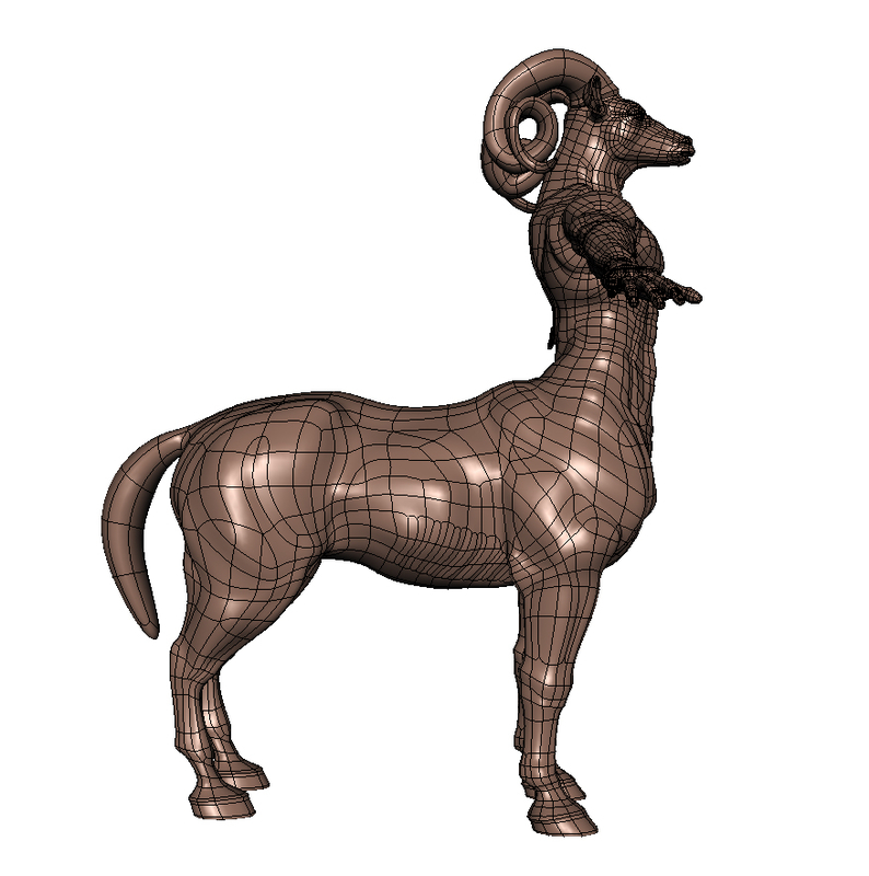 3d model mythological satyr