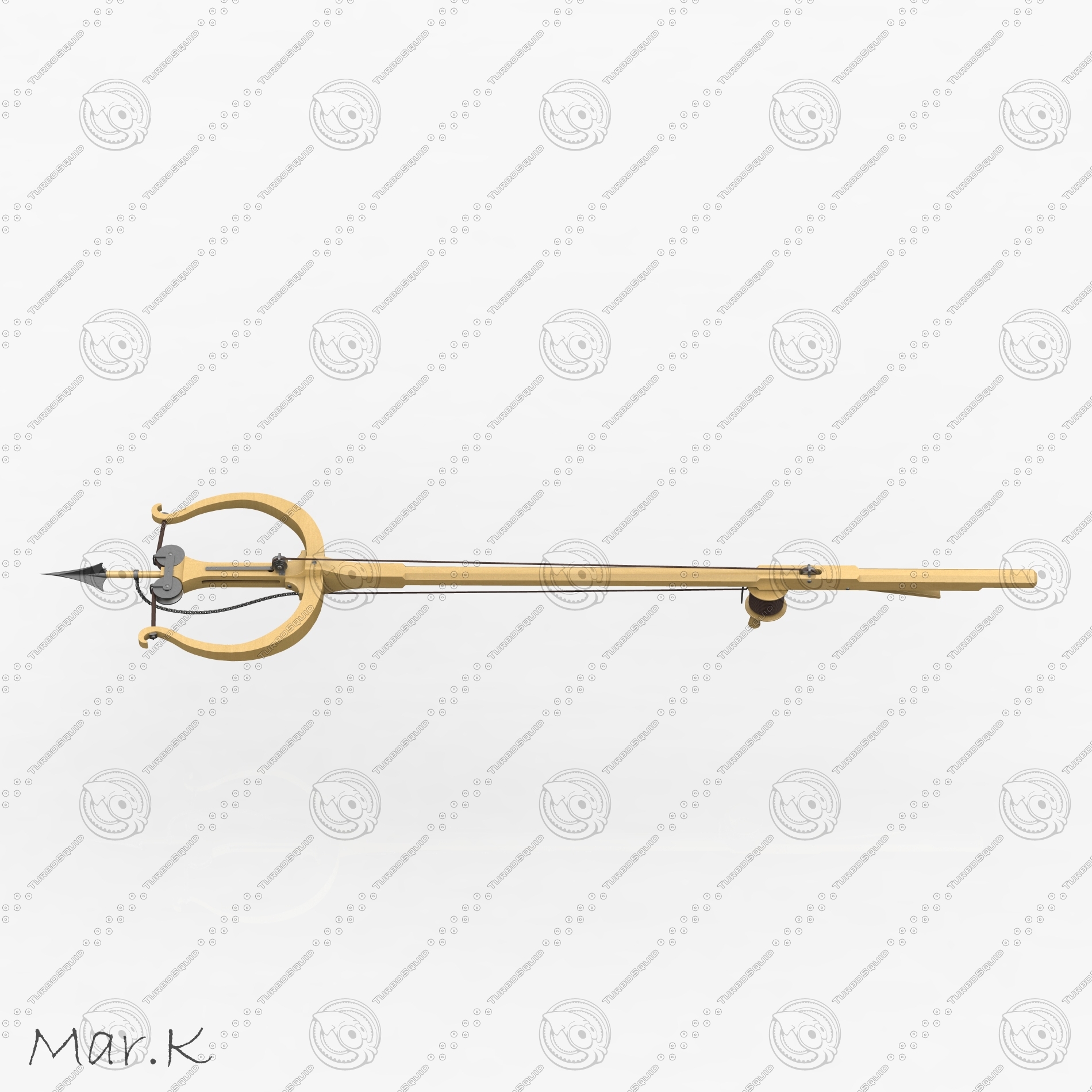 3d model harpoon leonardo da