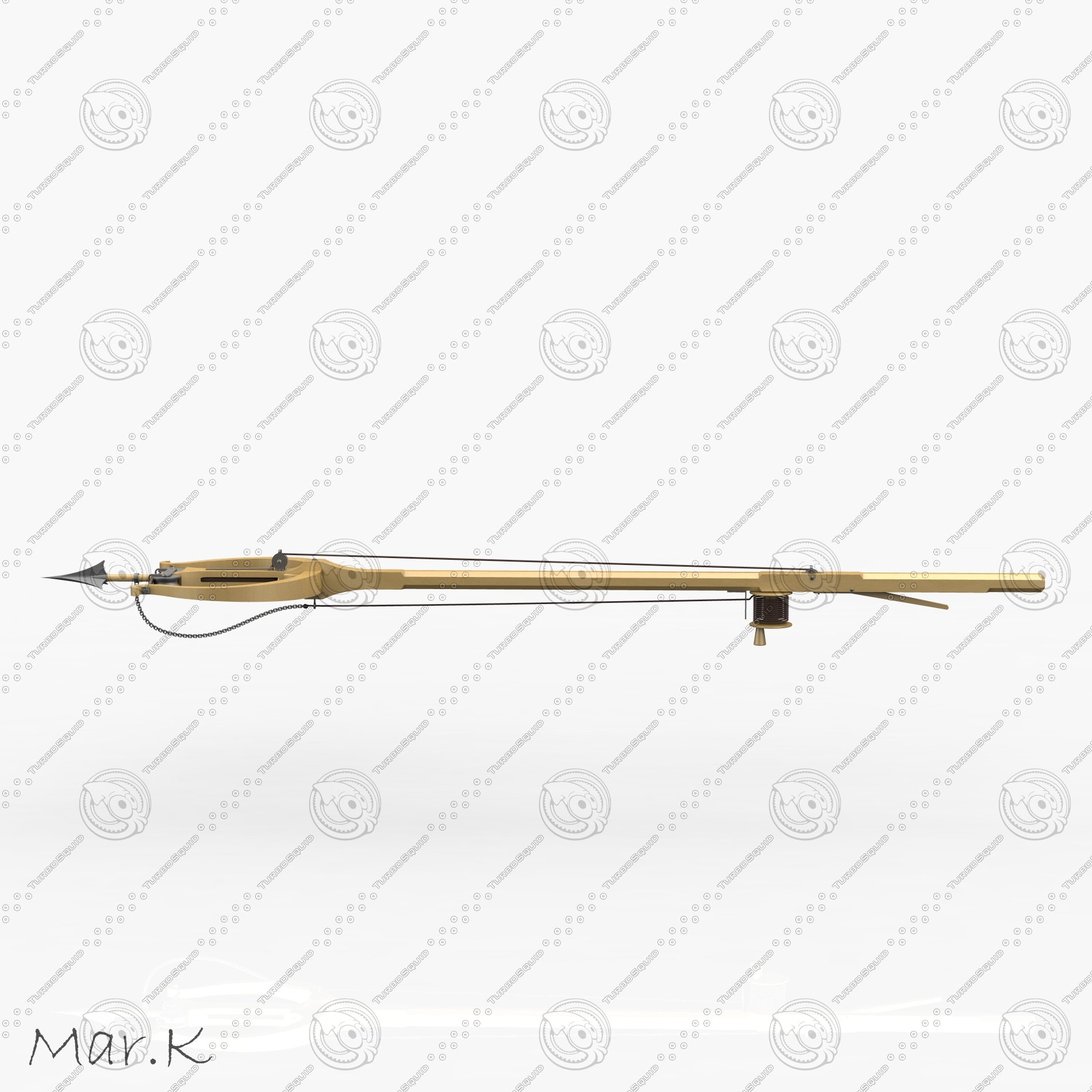 3d model harpoon leonardo da