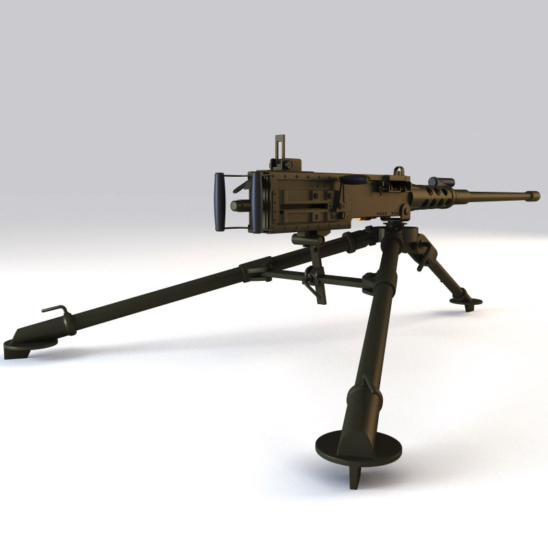 browning m2hb 3d model