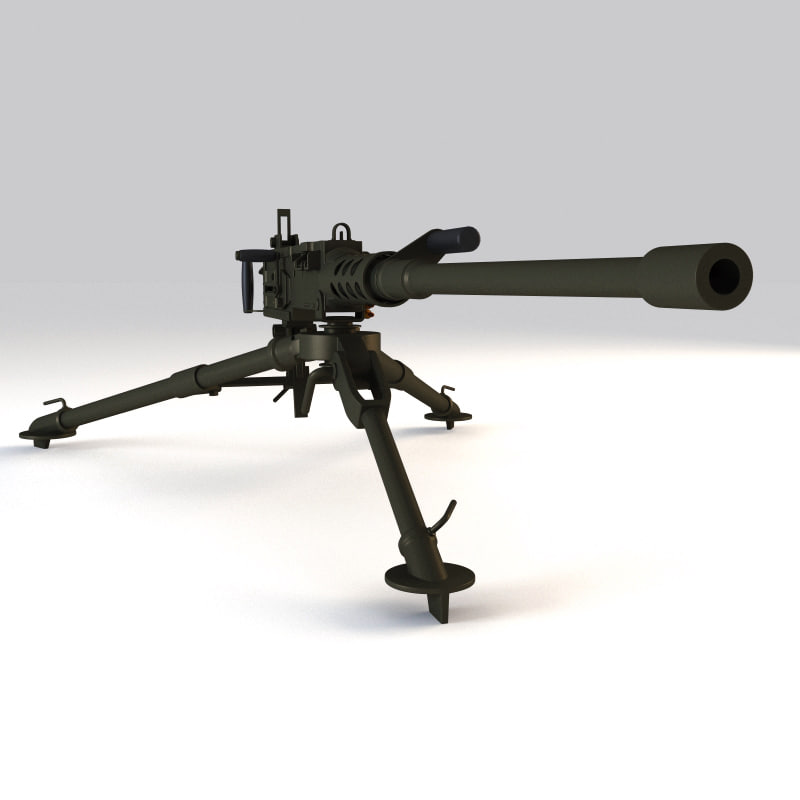 browning m2hb 3d model