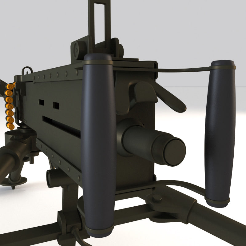 browning m2hb 3d model