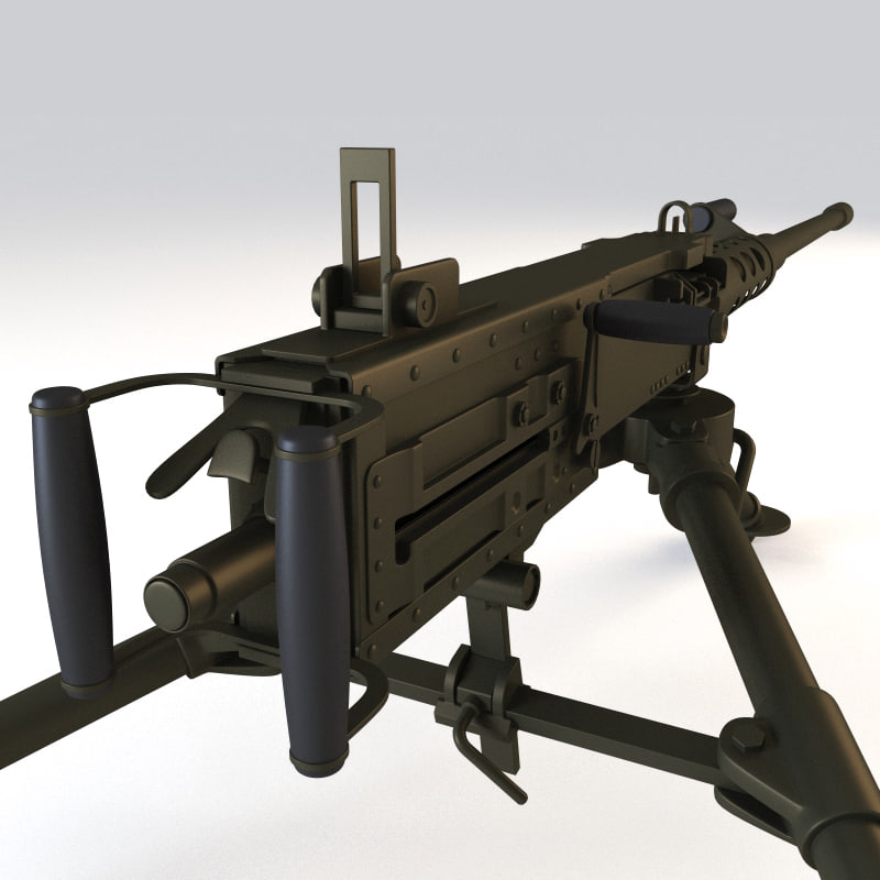browning m2hb 3d model