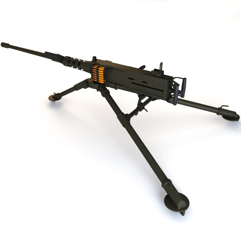 browning m2hb 3d model