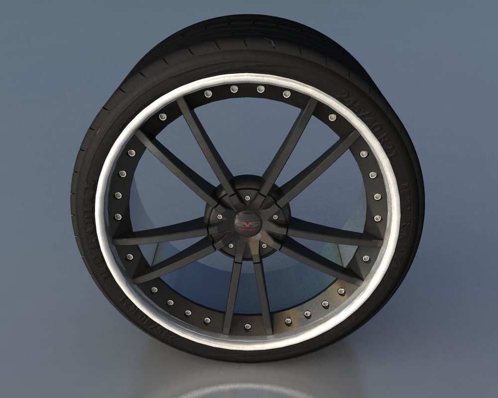3dsmax generic wheel tire