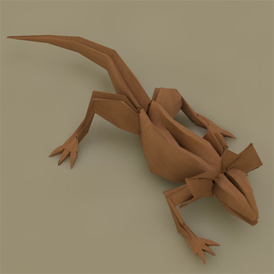 origami paper 3d model