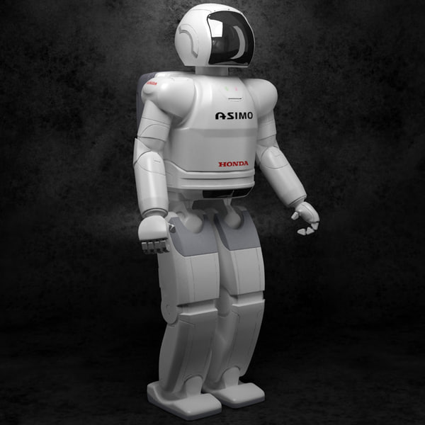 3d asimo robot honda rigged