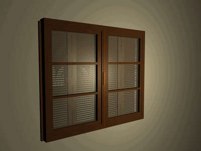 3d window glass model