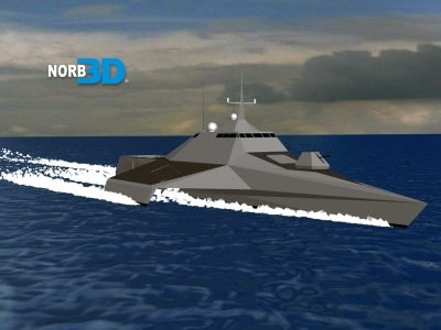 3d model stealth frigate