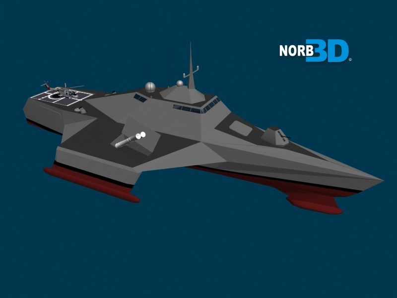 3d model stealth frigate