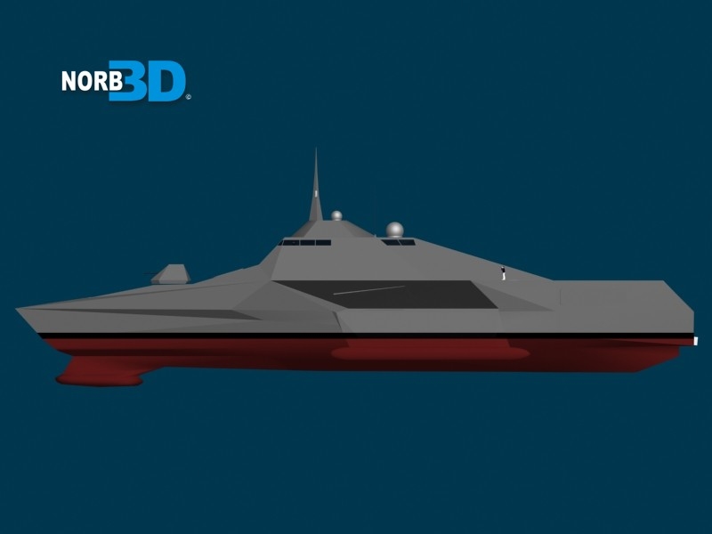 3d model stealth frigate