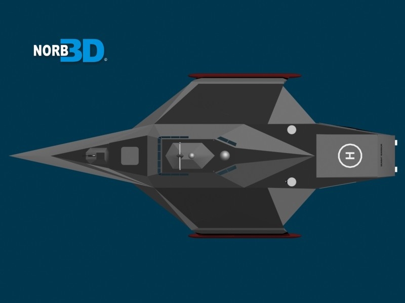 3d model stealth frigate