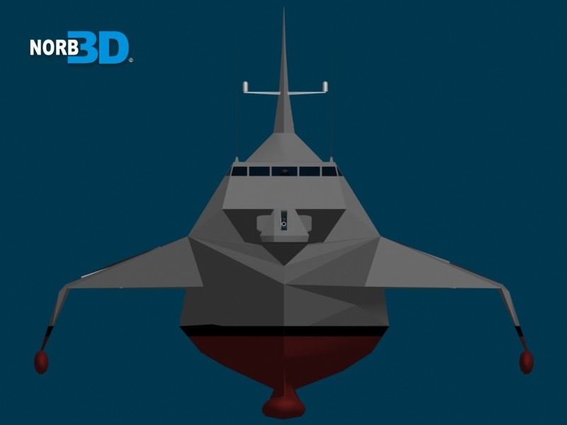 3d model stealth frigate