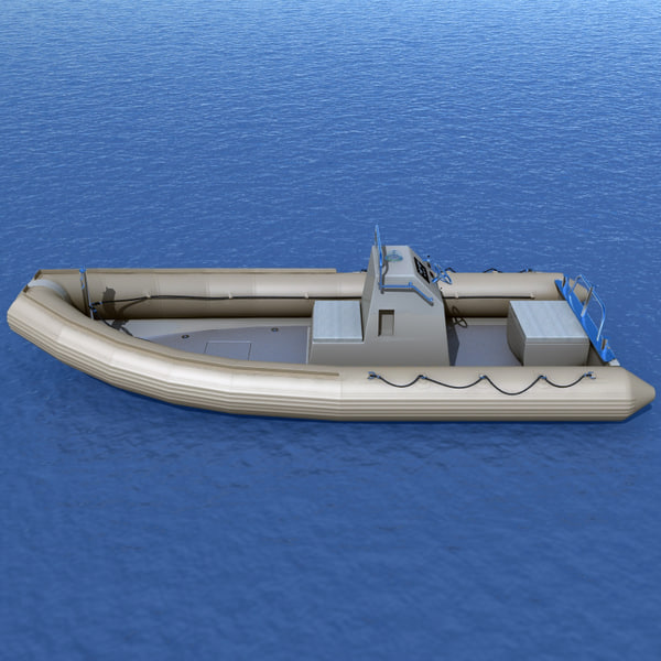navy inflatable boat c4d