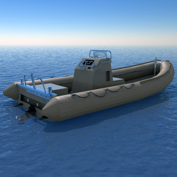 navy inflatable boat c4d