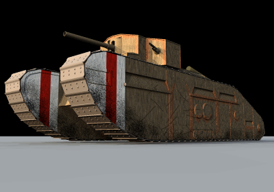 3d model medium mark b tank