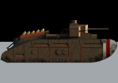 3d model medium mark b tank