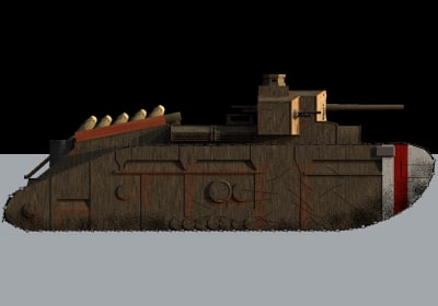 3d model medium mark b tank
