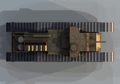 3d model medium mark b tank