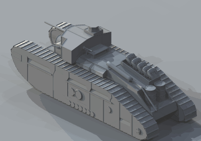 3d model medium mark b tank