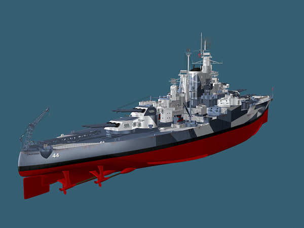 uss california bb-44 3d x