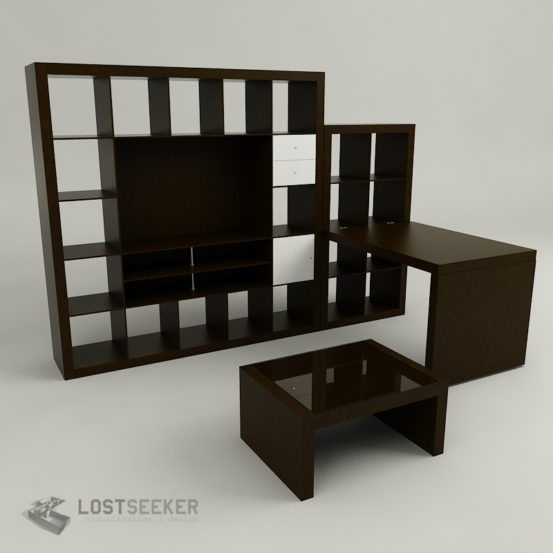 ikea expedit set 3d max