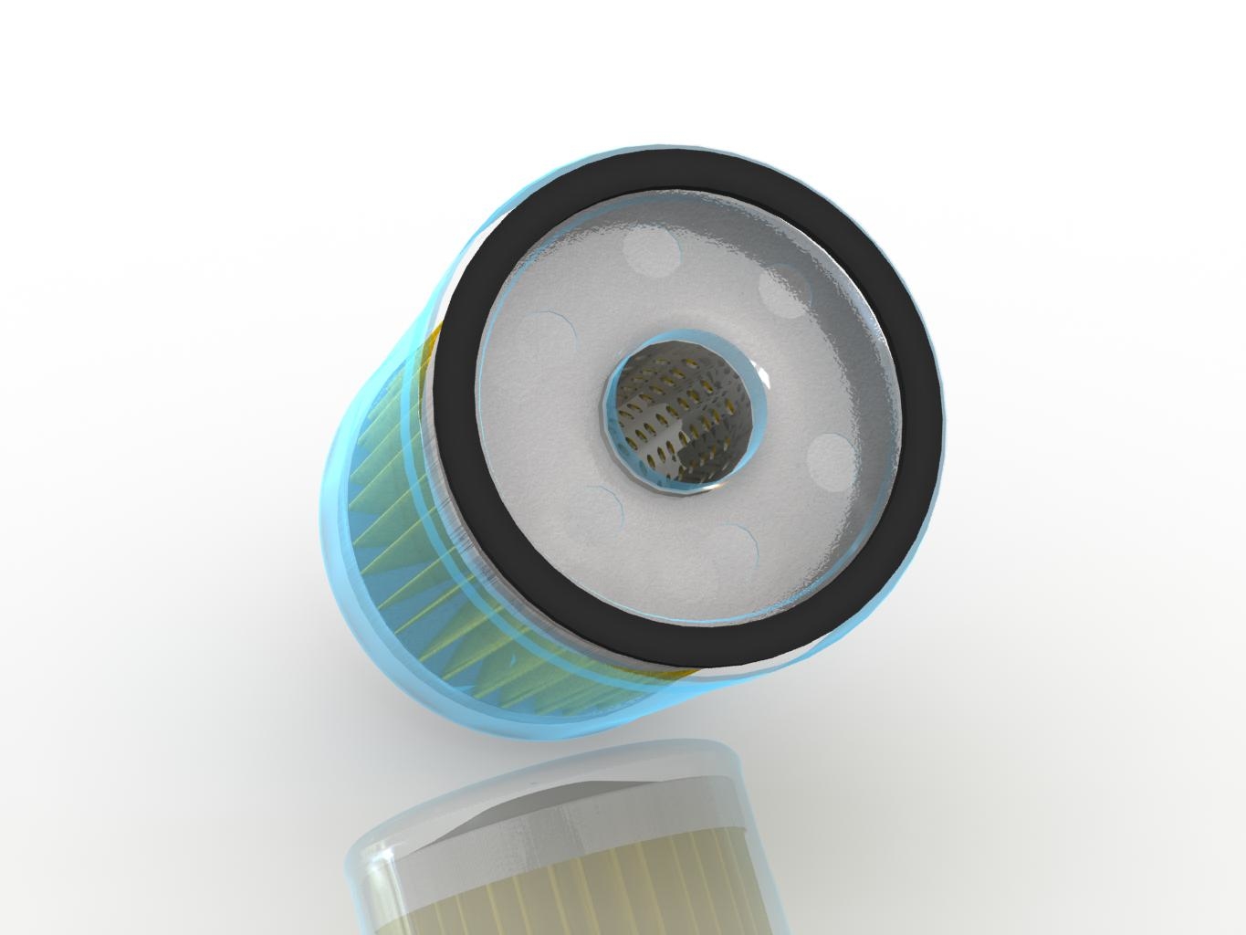 car oil filter parts animation 3d model