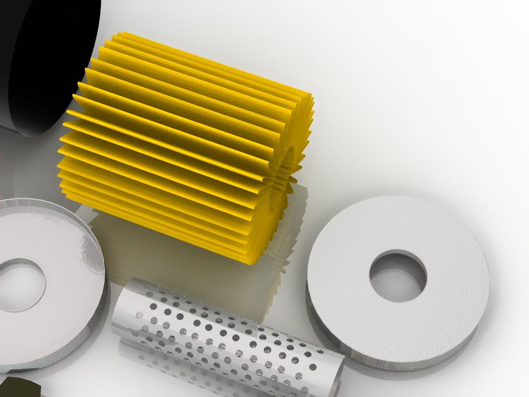 car oil filter parts animation 3d model