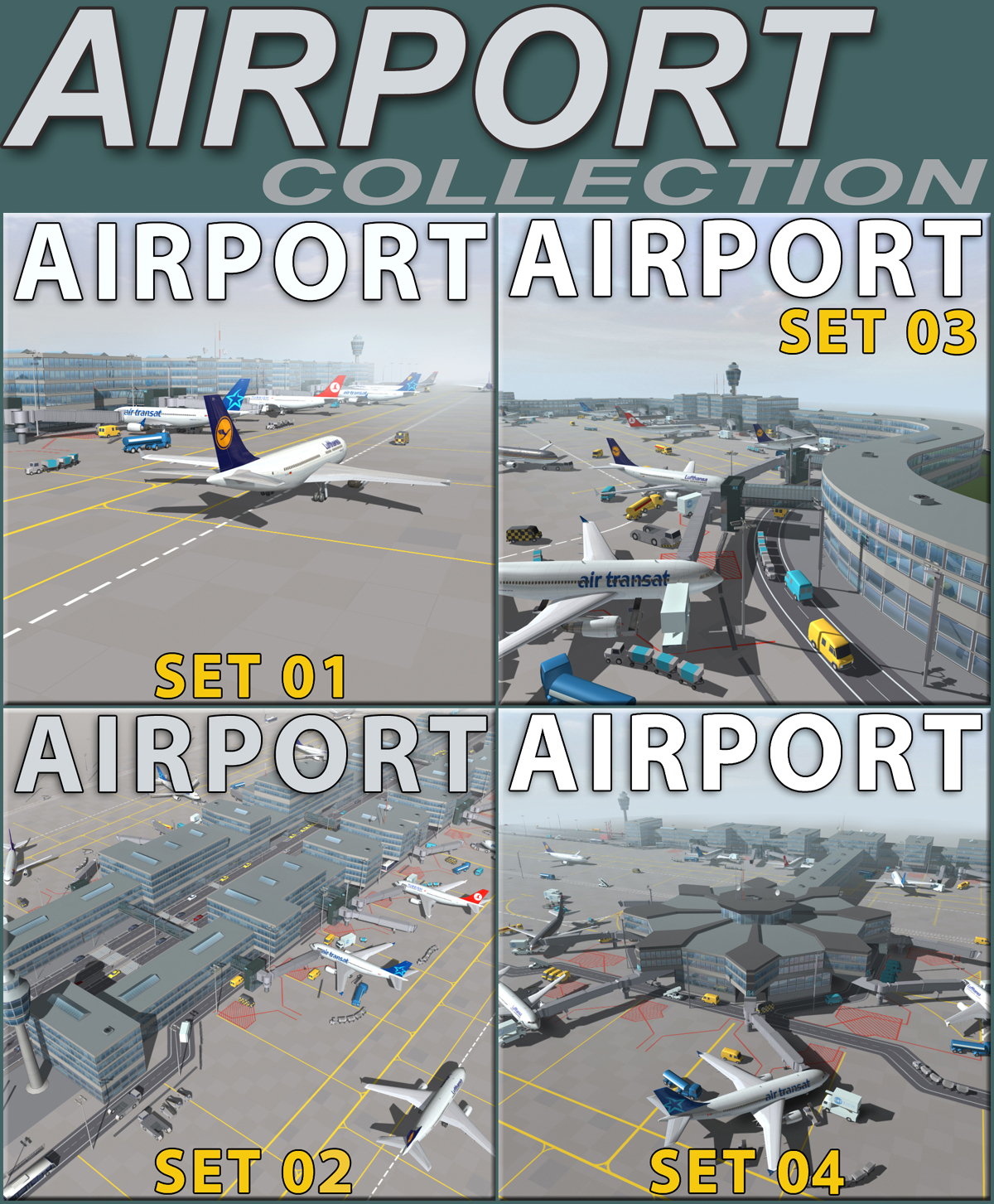 3d model airport terminal air