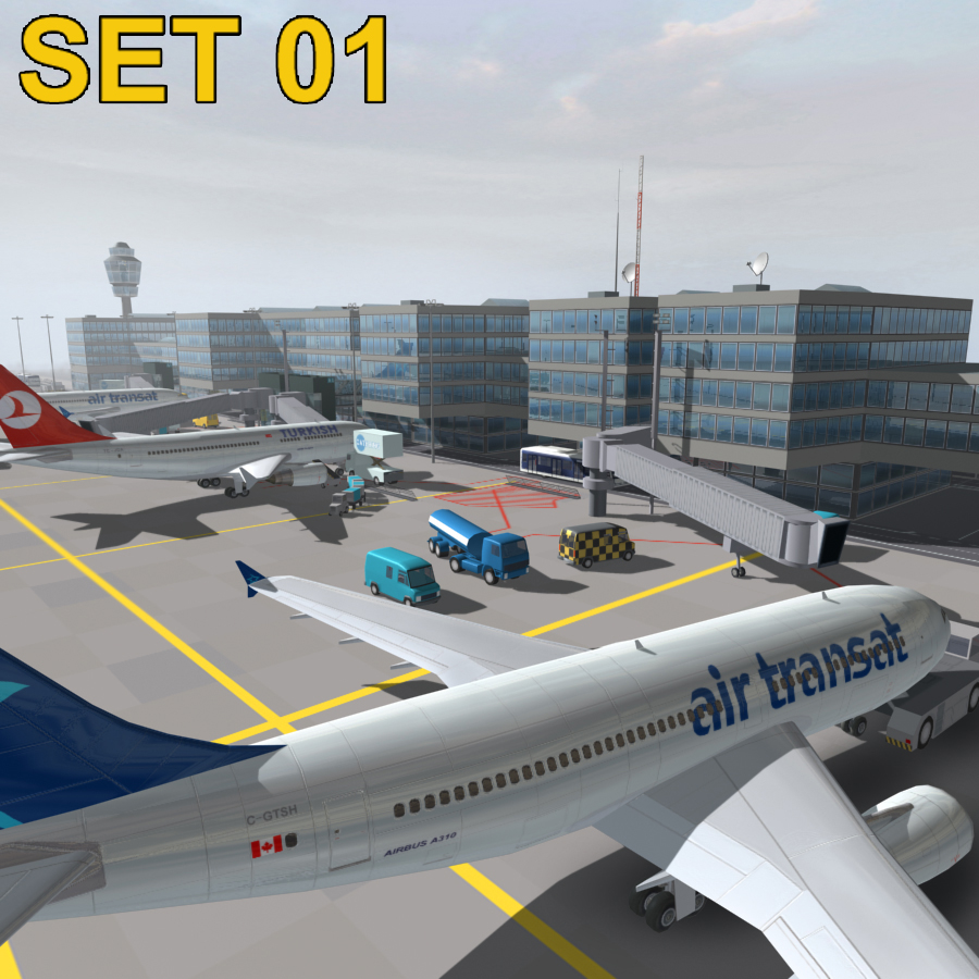 3d model airport terminal air