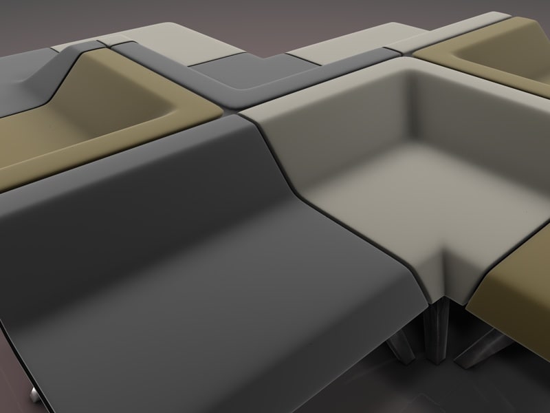 3d modular seating model