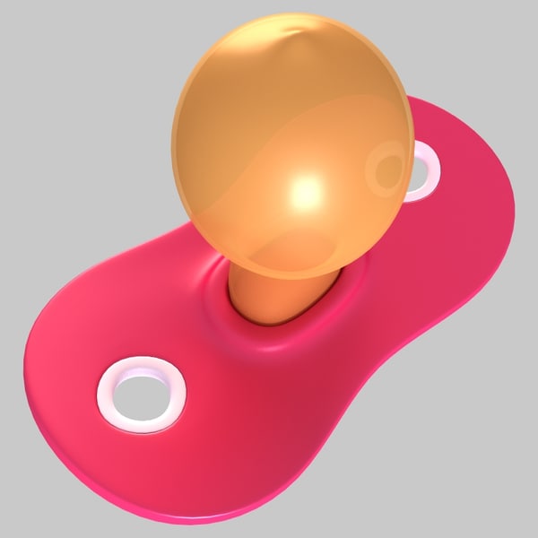 3d pacifier modelled