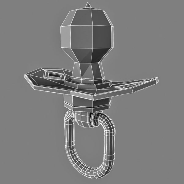 3d pacifier modelled