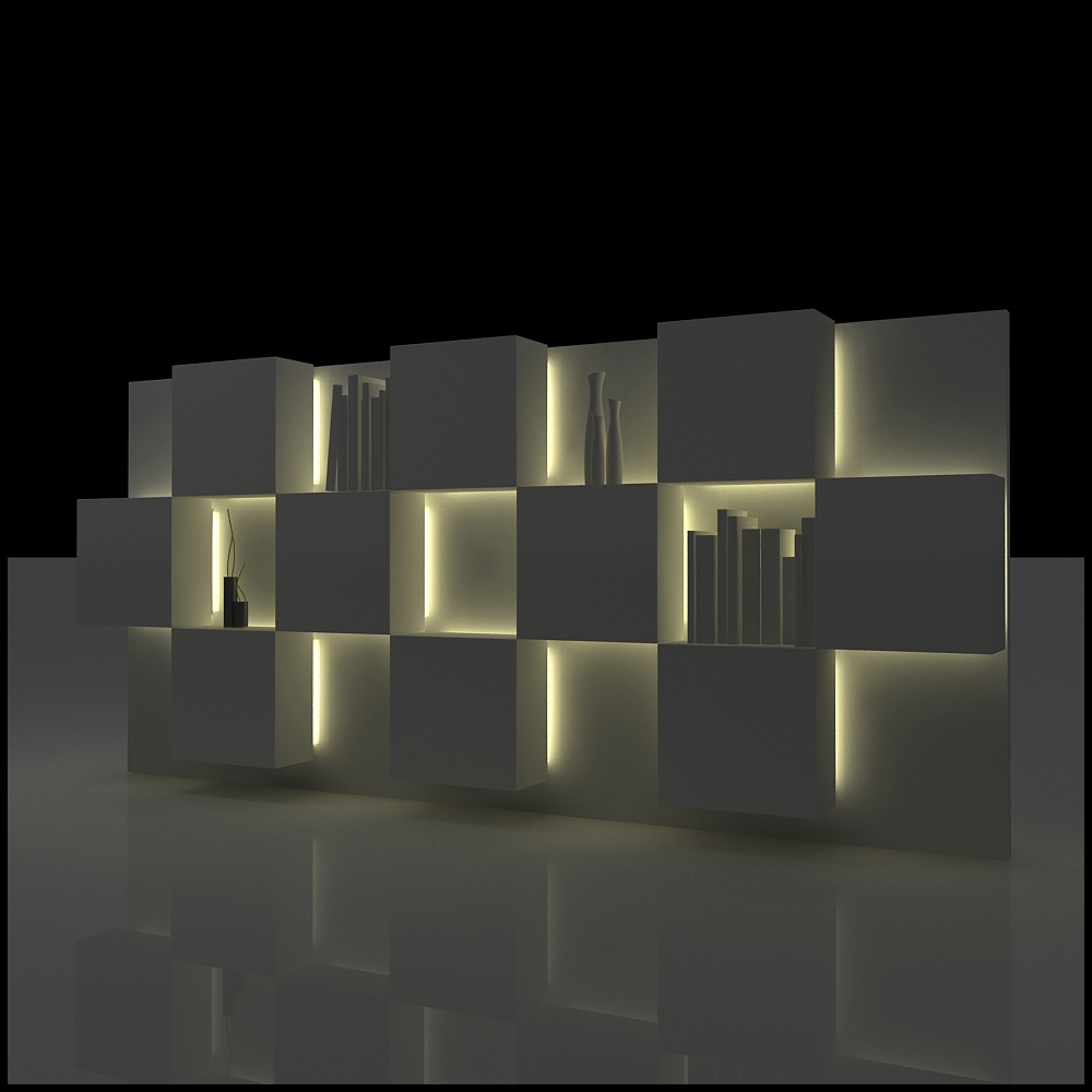 wall unit design interior 3d 3ds