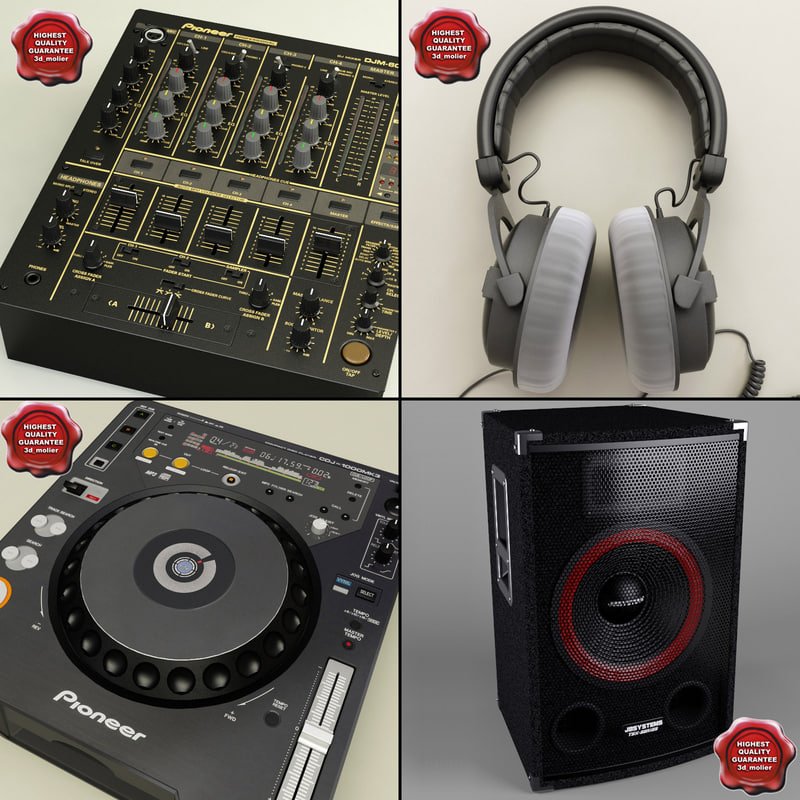 dj equipment v1 3d model