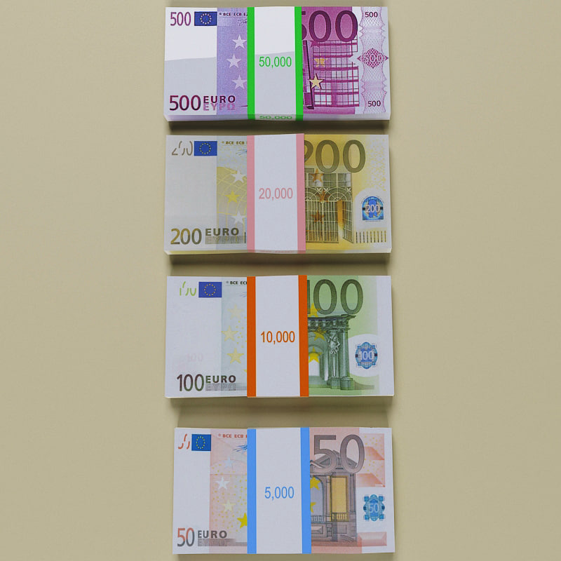 euro money 3d model