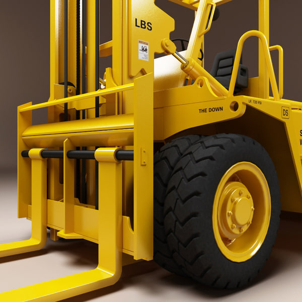 3d model forklift modelled