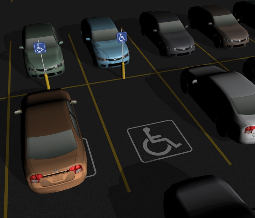 3d model parking lot