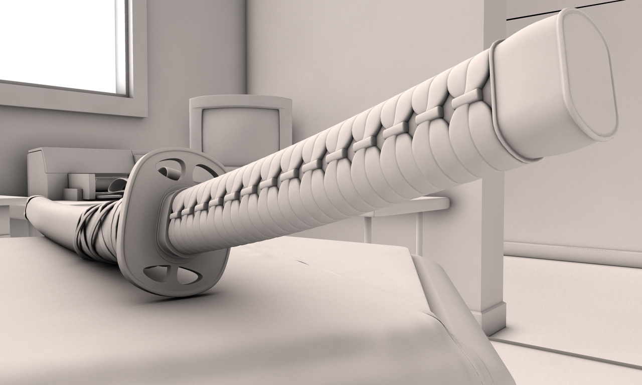 3d model japanese swords scn