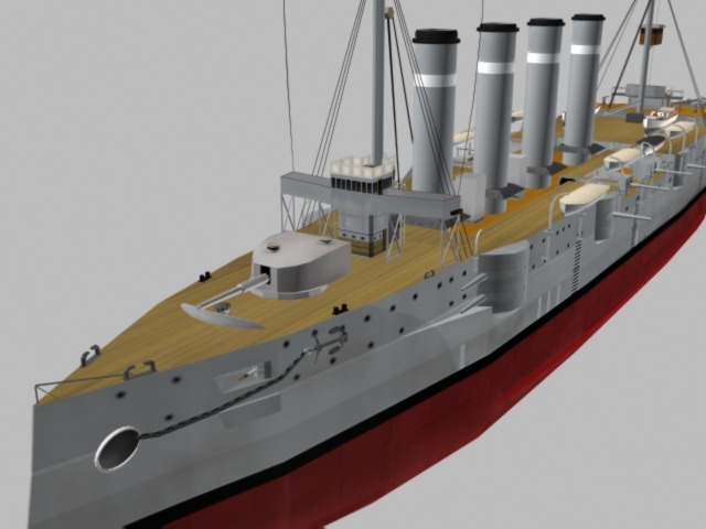 ww1 hms drake 3d model