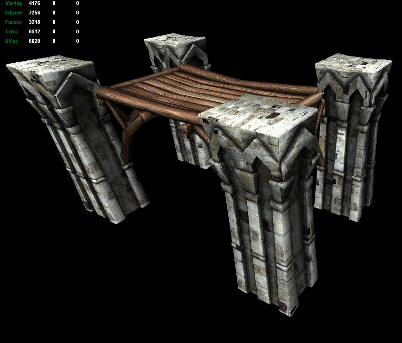 3d model fantasy bridge