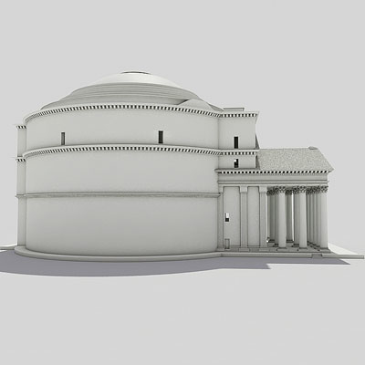 pantheon rome famous 3d model