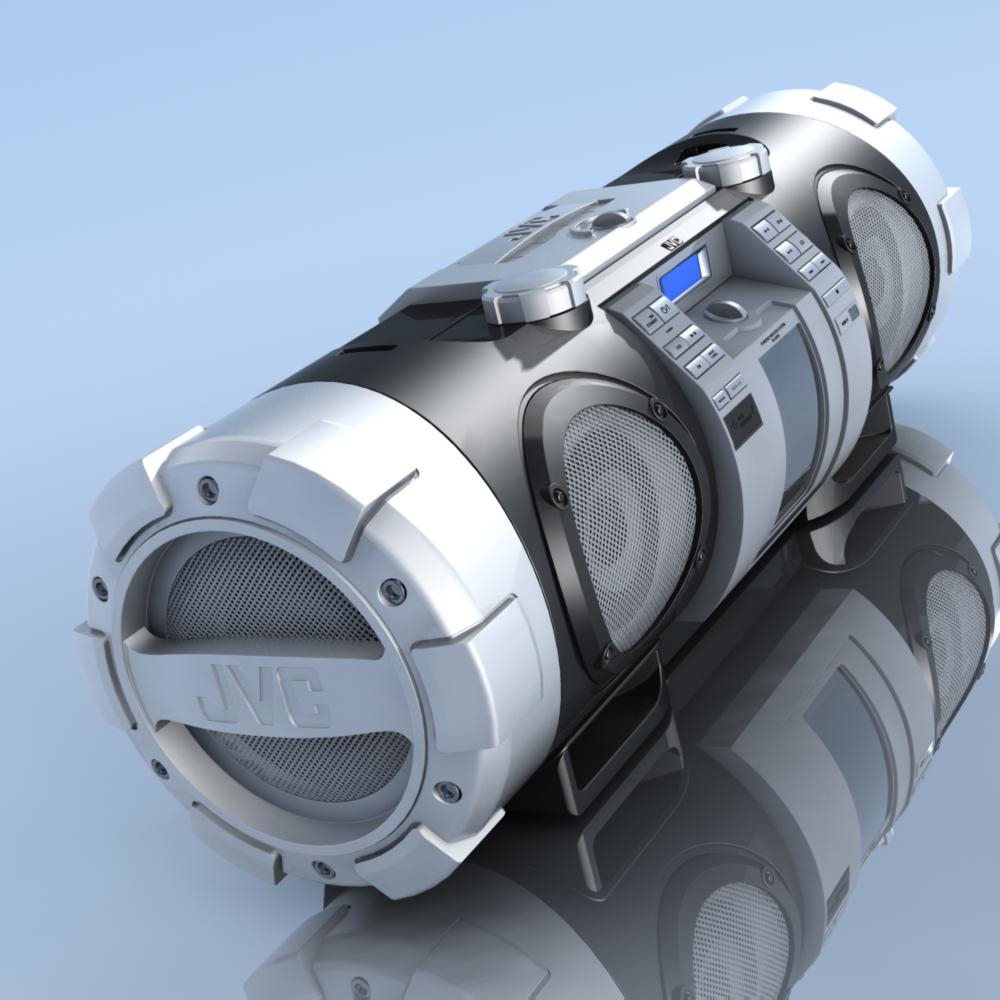 3d model of boombox jvc rv-nb50