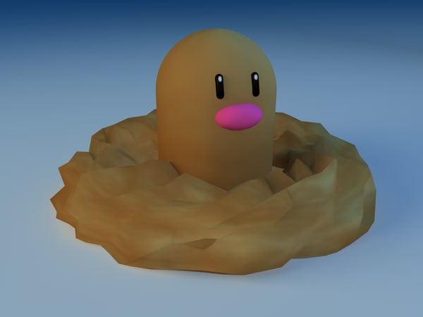 diglett 3d model
