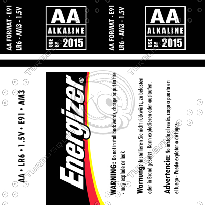 aa energizer battery 3d 3ds