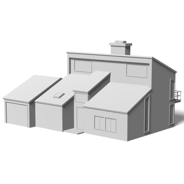 modelo 3d Casa moderna de dos pisos - TurboSquid 516520