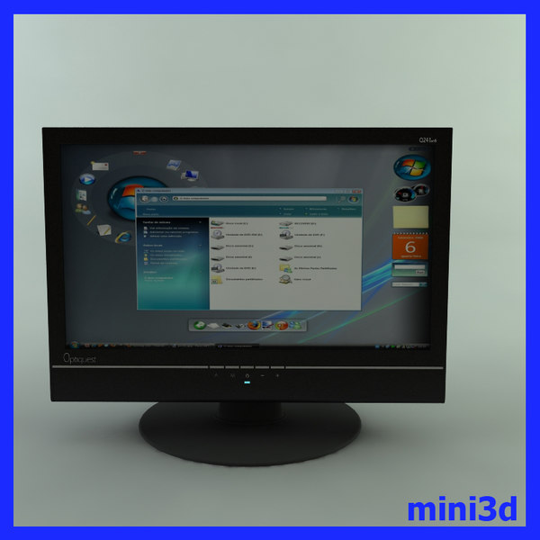pc monitor 3d model