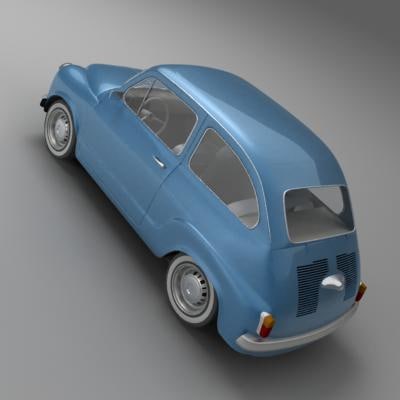 fiat 600 3d model