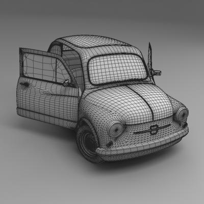fiat 600 3d model